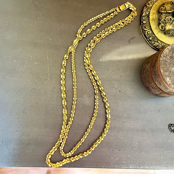 Jewelry | Goldplated Necklace Glamorous Double Chain Gold Necklace ...